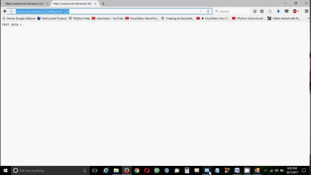 Arduino vb.net : read data from web server txt - YouTube