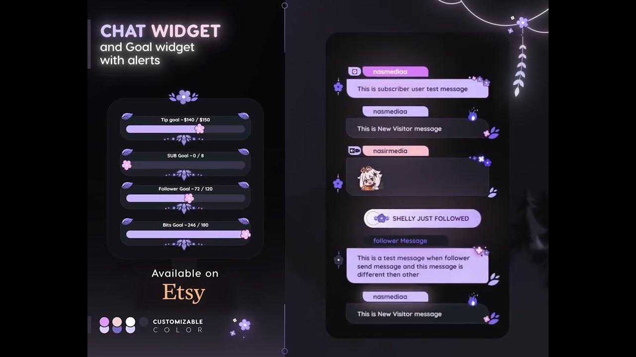 Autumn Twitch chat widget (with custom colour) - YouTube