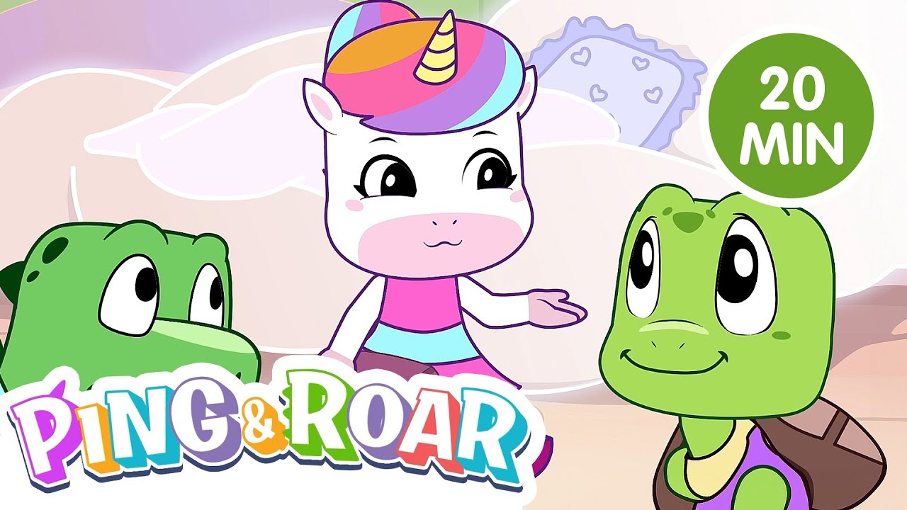 🧸 Quick Fun with Ping & Roar | 20 Minutes of Kids Cartoons I Dino ...