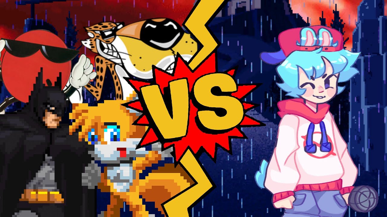 M.U.G.E.N Battles | Batman/Cool Spot/Tails/Cheester Cheetah vs ...