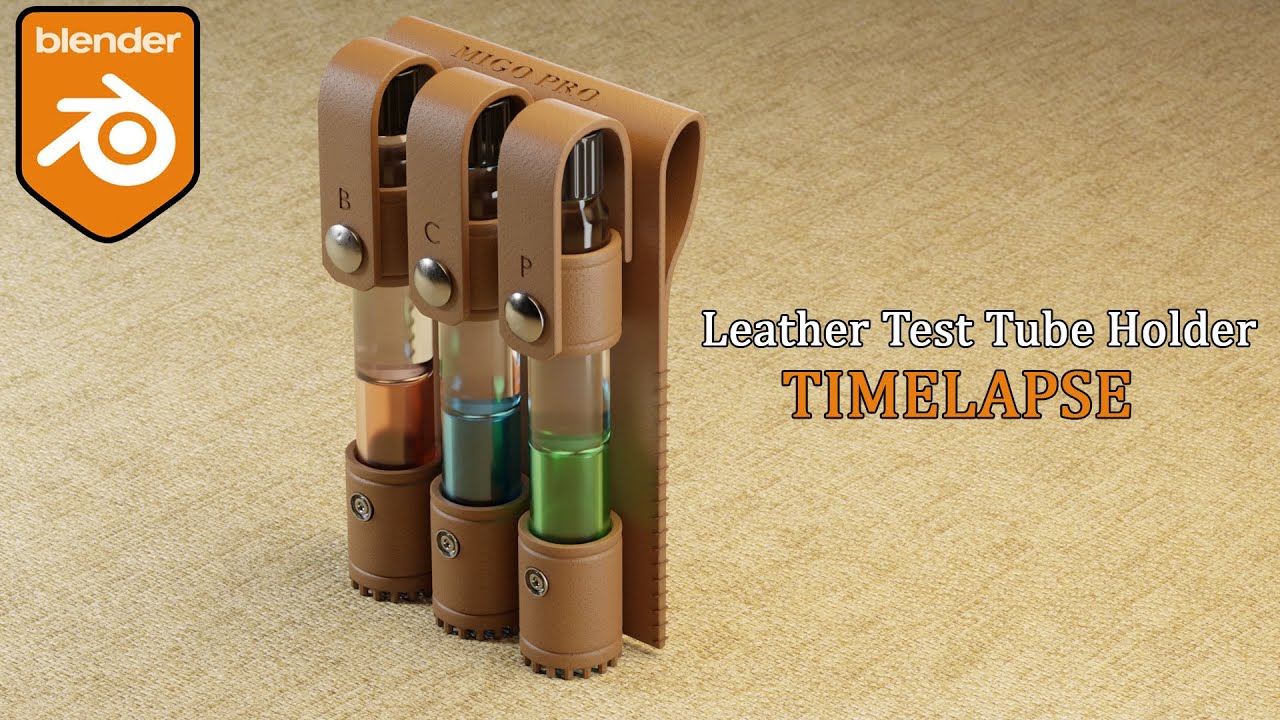 Blender Modeling Timeplase - Alchemist Leather Test Tube Holder - YouTube