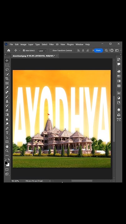 How to place text behind object in Photoshop | #shorts #photoshop - YouTube