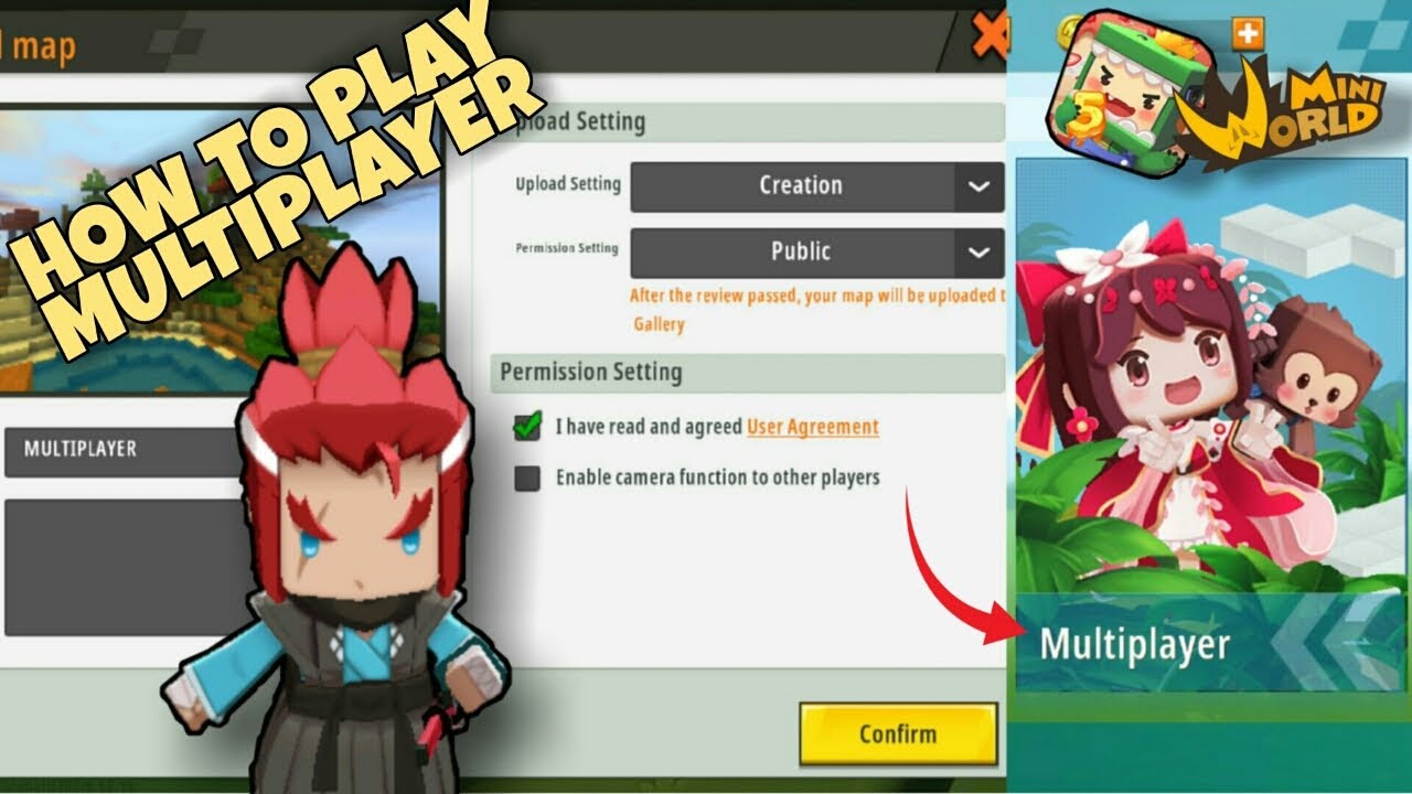How to Play Multiplayer in Mini World | Mini World Block Art | Tutorial ...