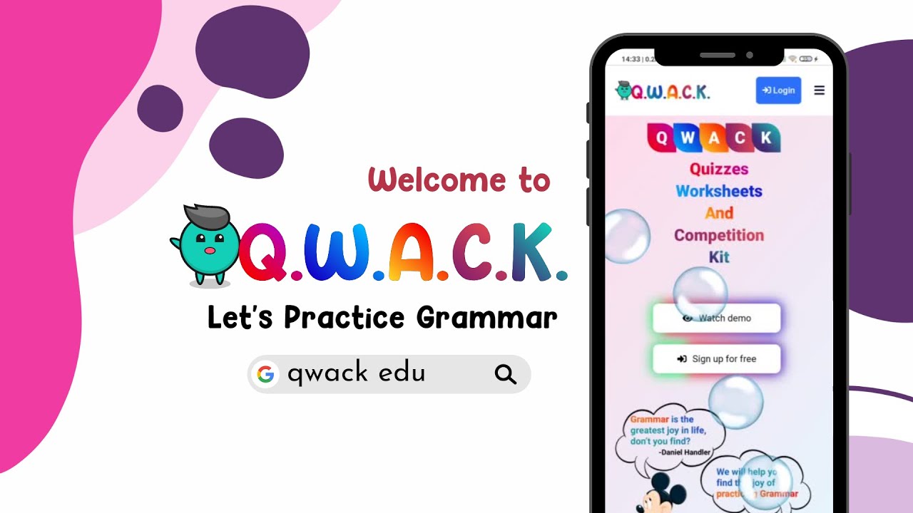 QWACK Education - #1 Grammar practice platform - YouTube