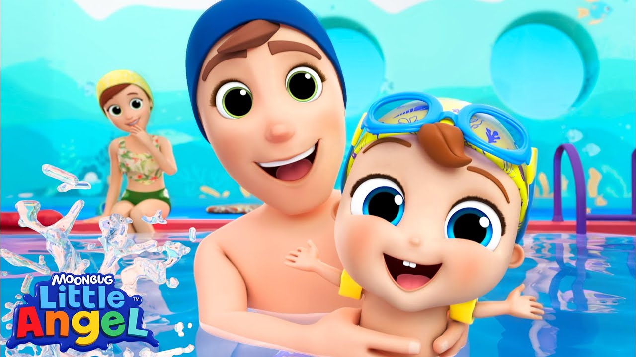Getting Ready for Swimming Lessons | Little Angel👼 | Nursery Rhymes ...