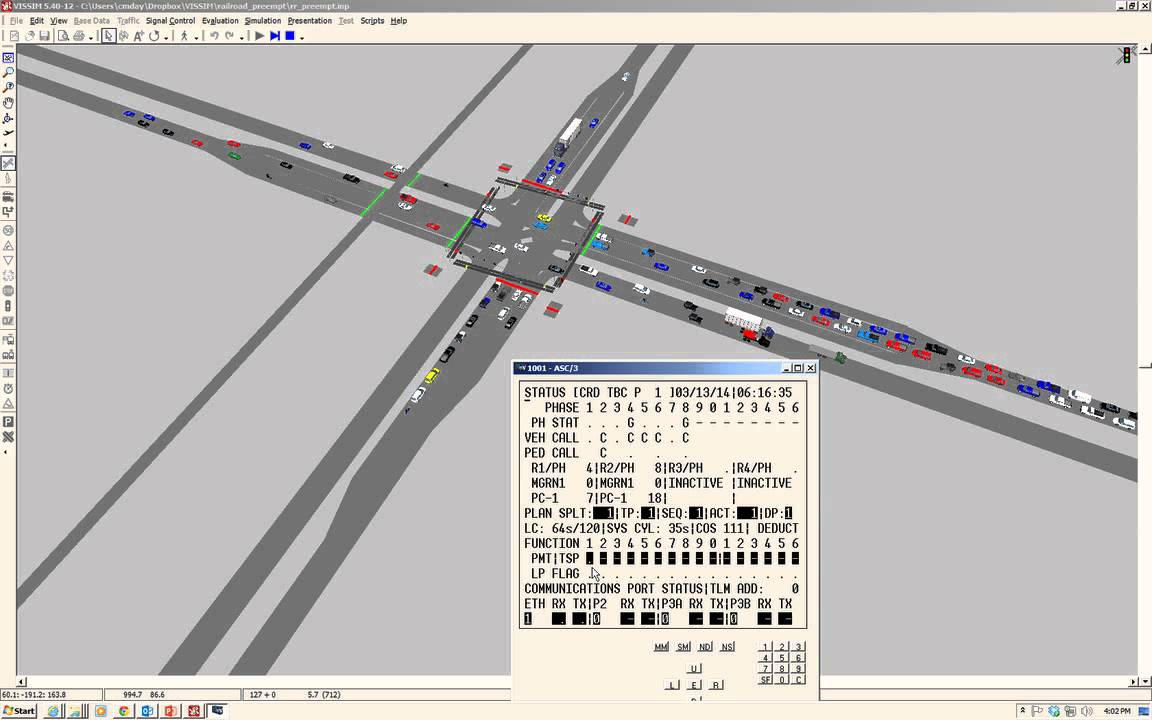 Railroad preemption in VISSIM - YouTube