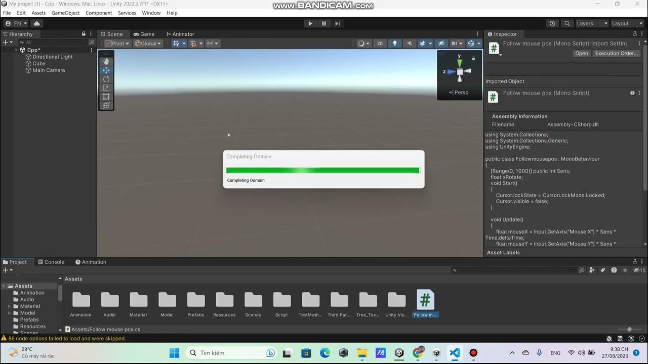 How to make first person camera moving in unity - YouTube