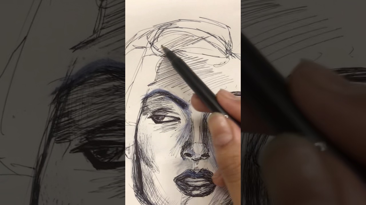 Drawing SHALOM HARLOW 🖊#shalomharlow #sketch #beauty - YouTube