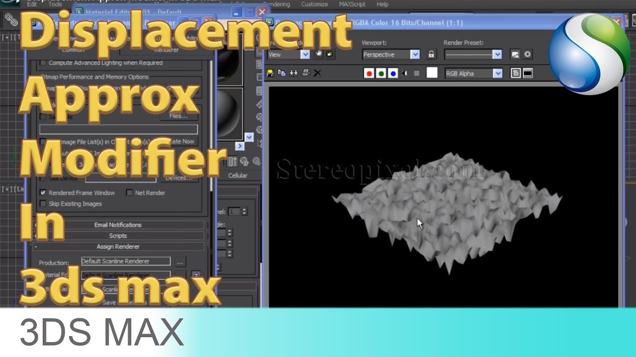 Displacement Approx Modifier in 3Ds Max - YouTube