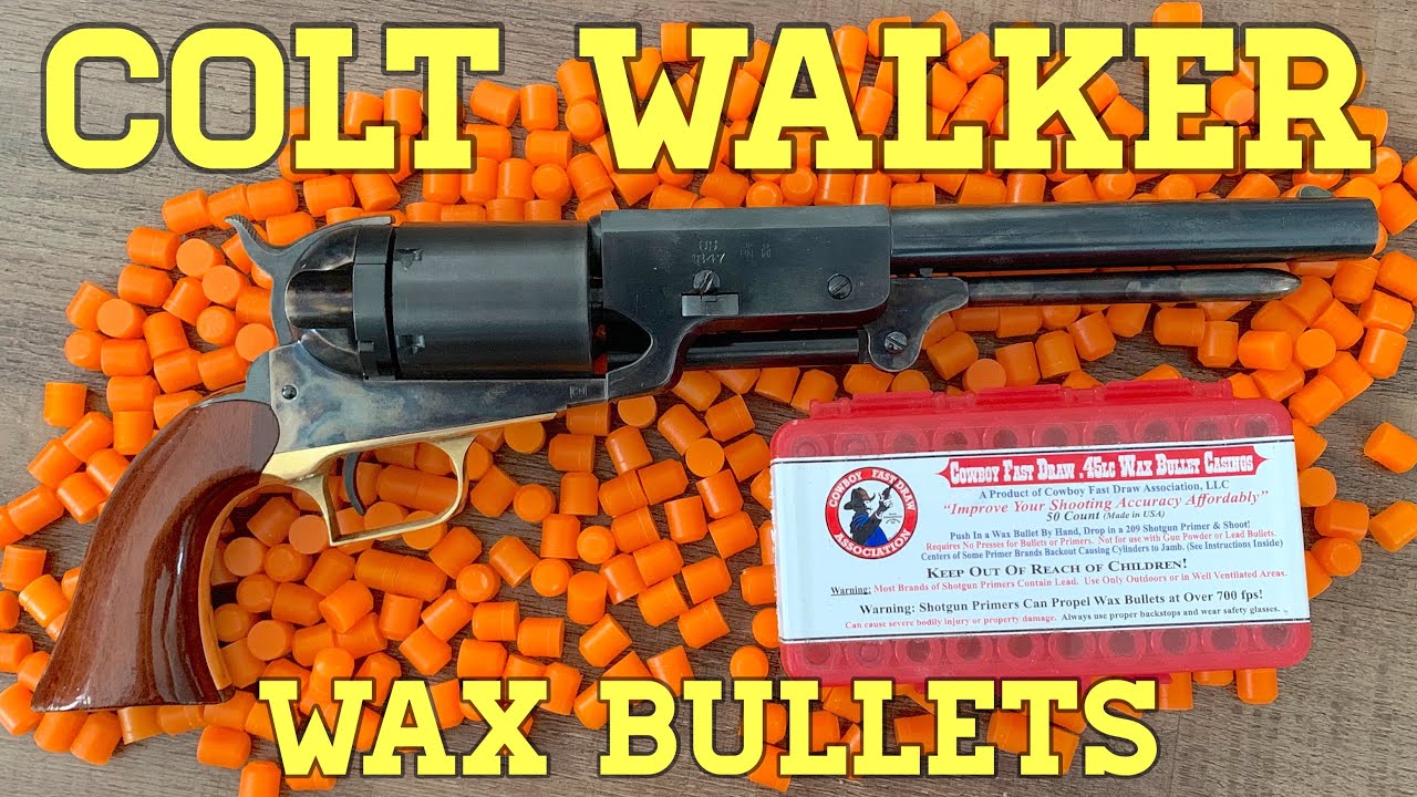 Wax Bullets in a Walker Revolver - YouTube