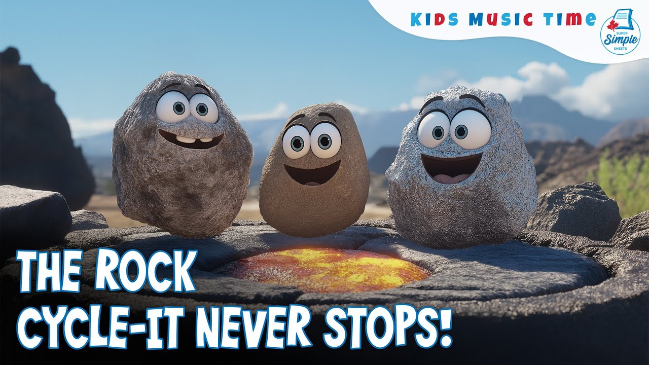 The Rock Cycle Song! 🌋 Learn How Rocks Change in This Fun Cartoon! 🎶 ...