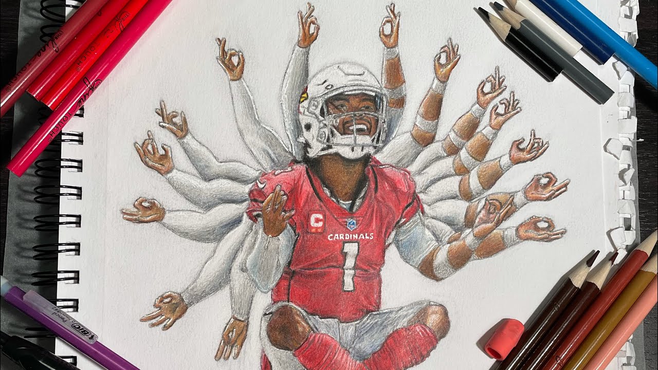 Time Lapsed Drawing of Kyler Murray - YouTube