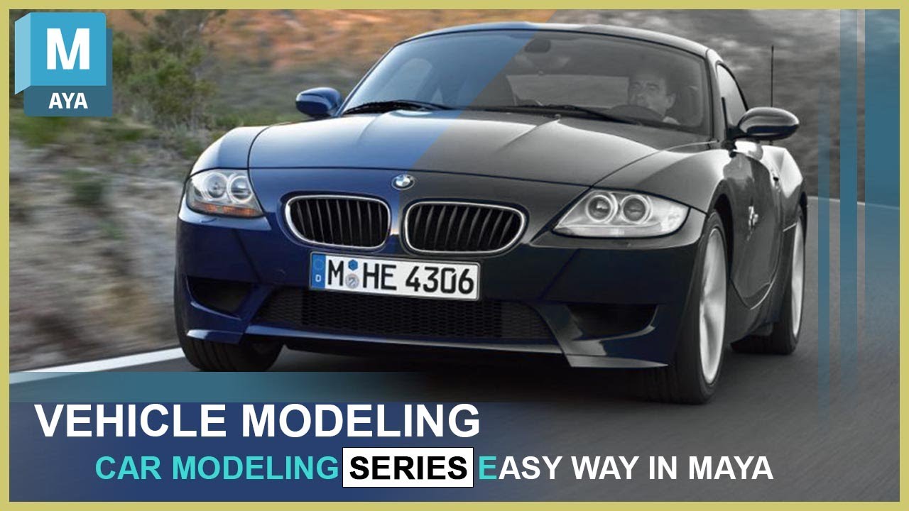 How to Model 3d Car in Maya: BMW Z4 Sports - YouTube