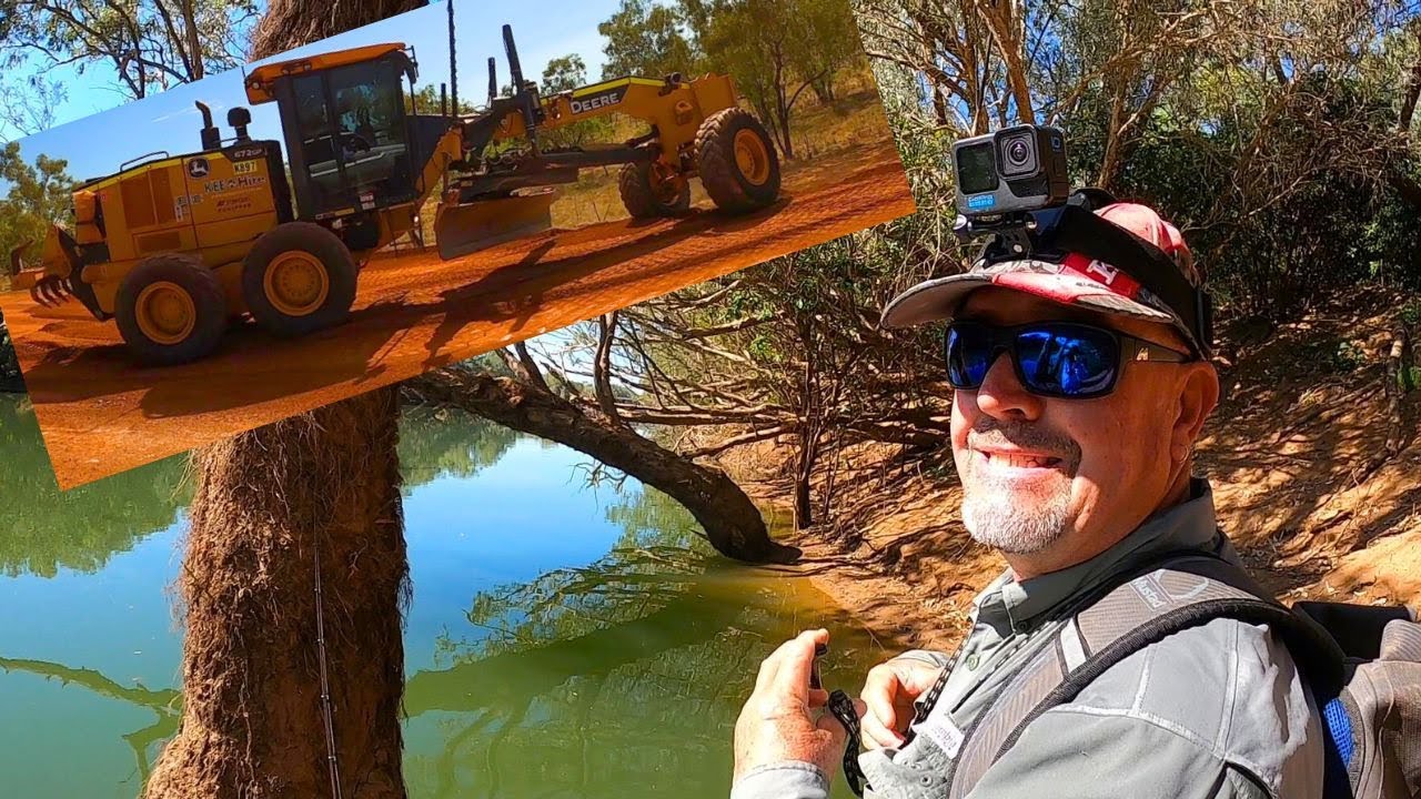 Barramundi FISHING a walk down the FITZROY River / HIGHWAY After floods ...