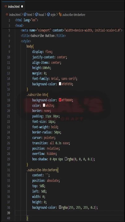 Subscribe button with Popup effect | Html Css and Javascript #html #htmlcss - YouTube