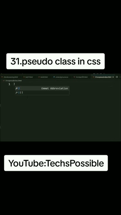pseudo class in css | #techspossible #css #pseudoclass - YouTube