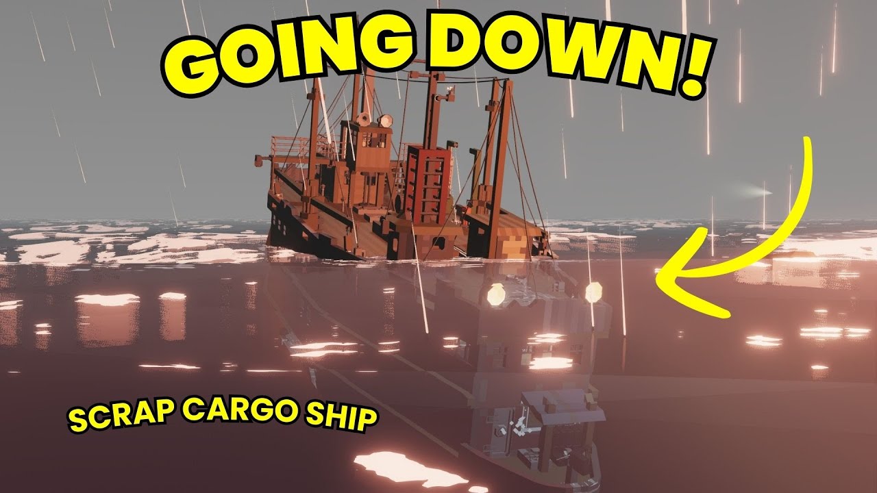 Scrap Cargo Ship SINKS After A TSUNAMI In Stormworks! - YouTube