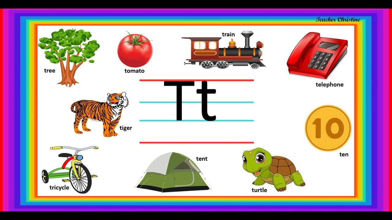 Learning Letter Tt Words | Vocabulary Words | Recognition | Phonics ...
