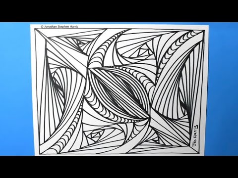 How to Draw Easy Abstract Drawings I Satisfying and Relaxing Doodle ...