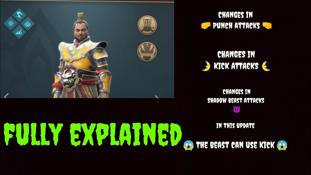 Emperor || Beast use kicks ||New update || rework fully explained ...