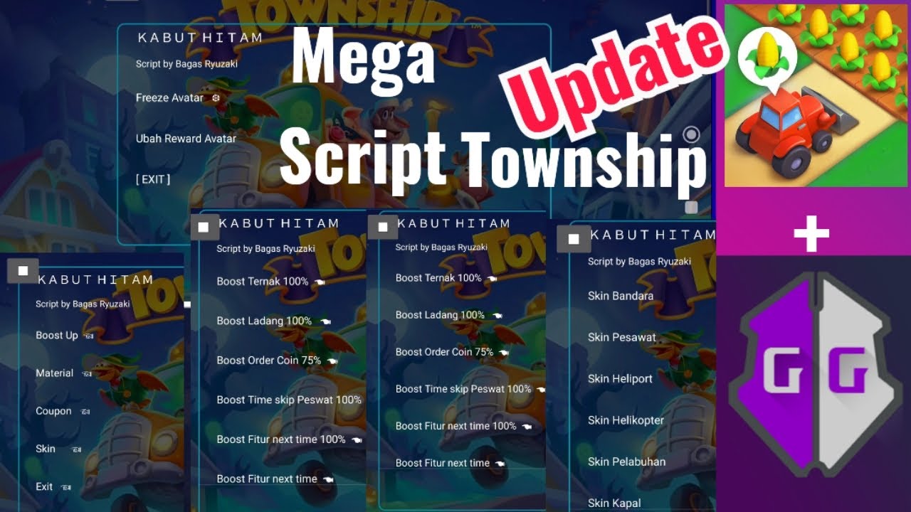 TOWNSHIP | Mega script VIP Update | addons some features - YouTube