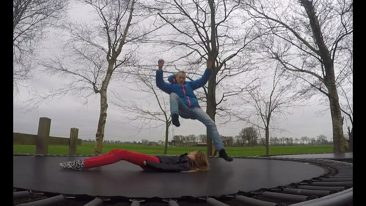 WWE moves on trampoline! #2 - YouTube