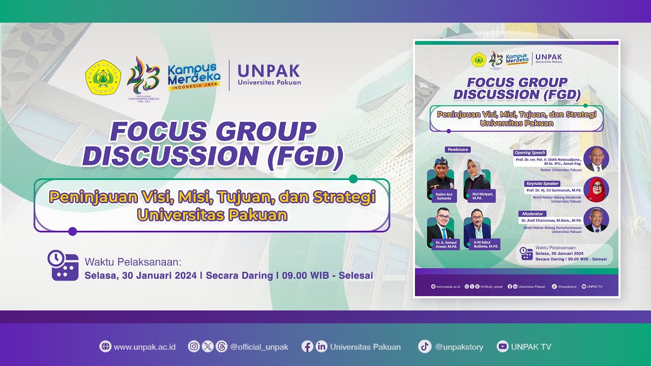 FOCUS GROUP DISCUSSION (FGD) | Peninjauan Visi, Misi, Tujuan, dan ...