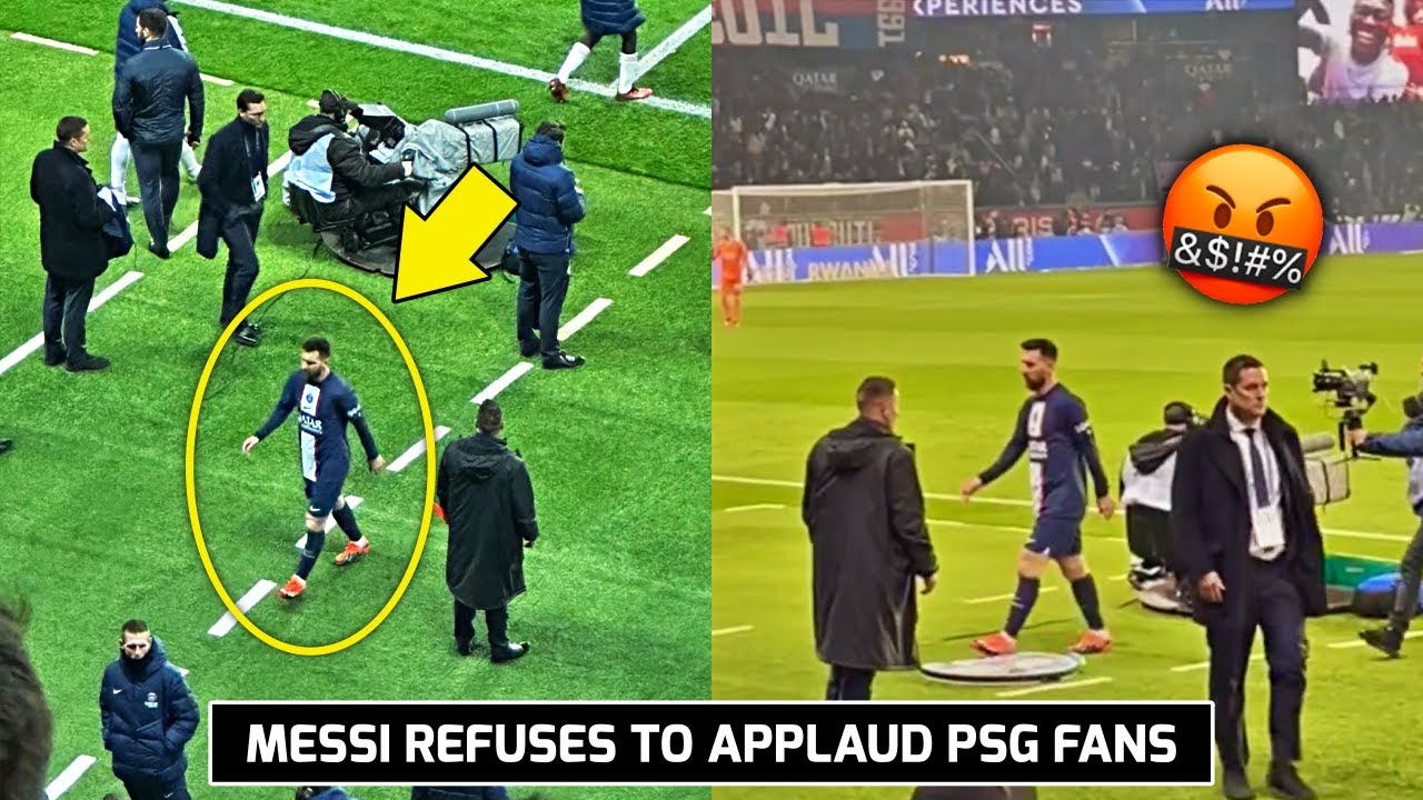 🤬 Messi Left Angry as he Refused to Applaud to PSG Fans - YouTube