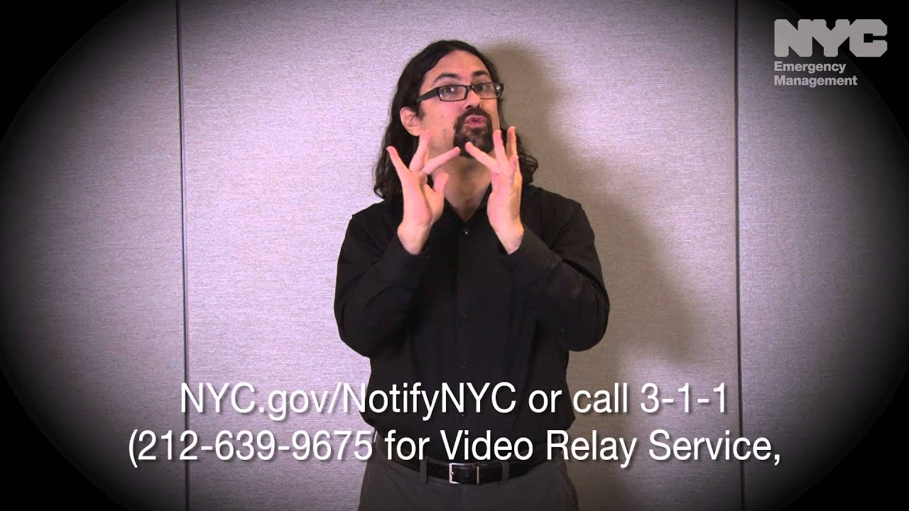 Notify NYC American Sign Language Message: Planned Flyover - YouTube