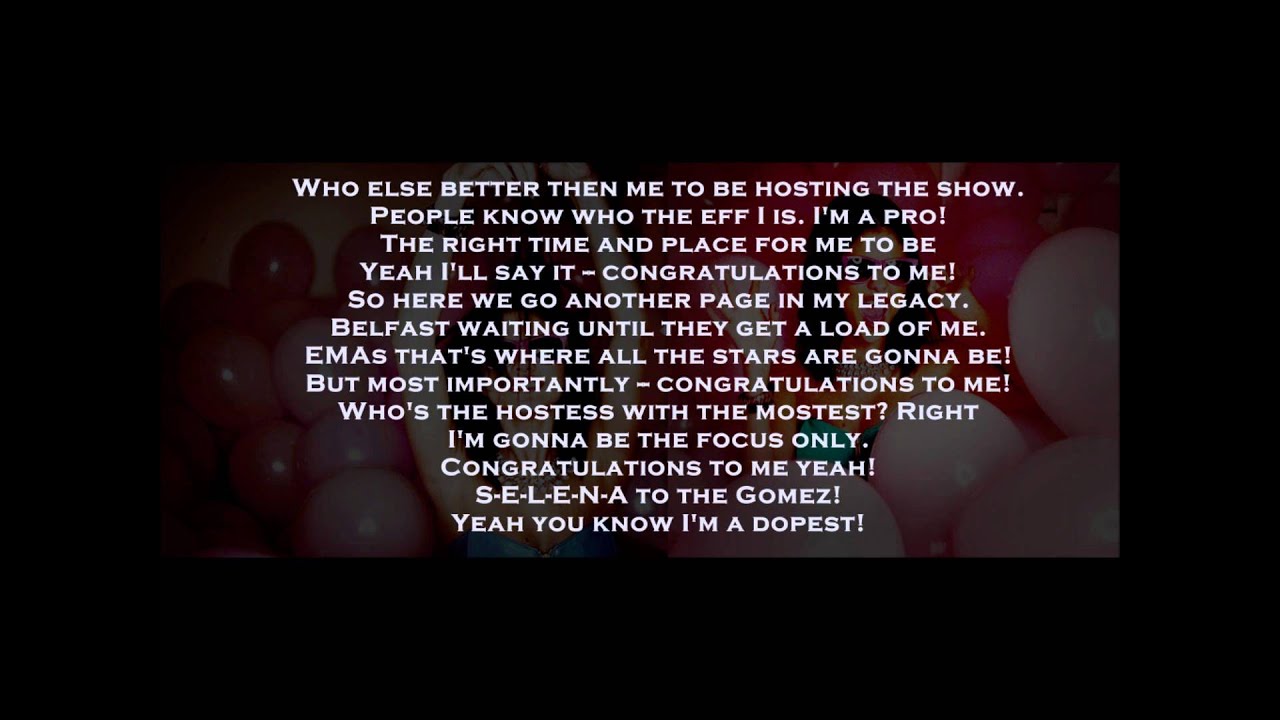 Selena Gomez - Congratulations To Me (Karaoke) - YouTube