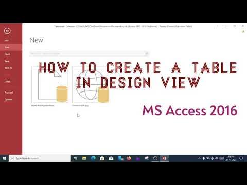 How to Create a Table in Design view - MS Access 2016 - Class 9 ...
