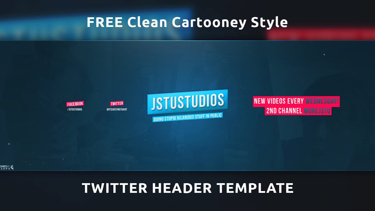 FREE Cartoon/Graphics Style Twitter Header | Template - YouTube
