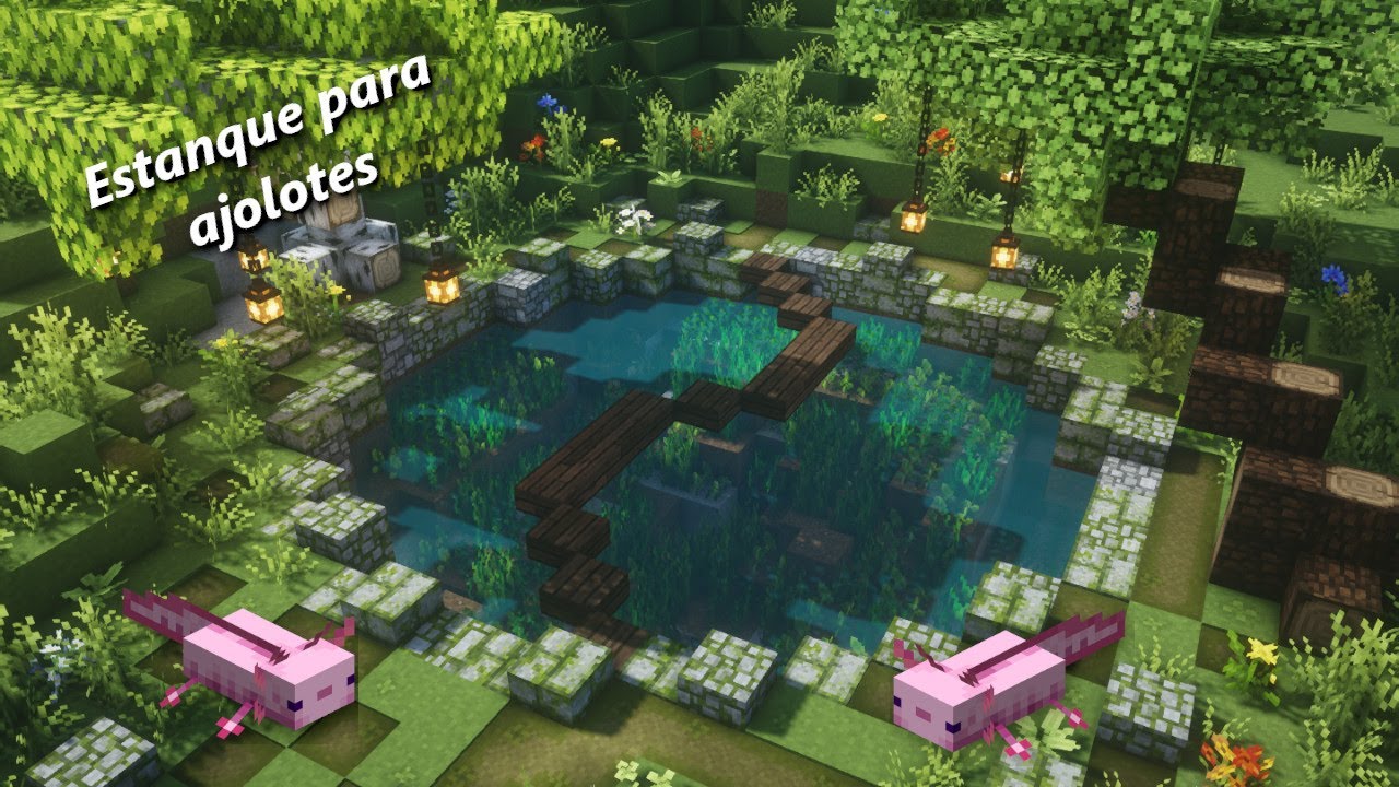 Cómo hacer un estanque para ajolotes en minecraft super fácil y rápido ...