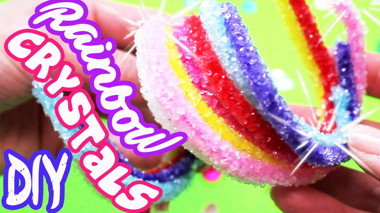How to Make DIY Rainbow Crystals Step By Step Easy - YouTube