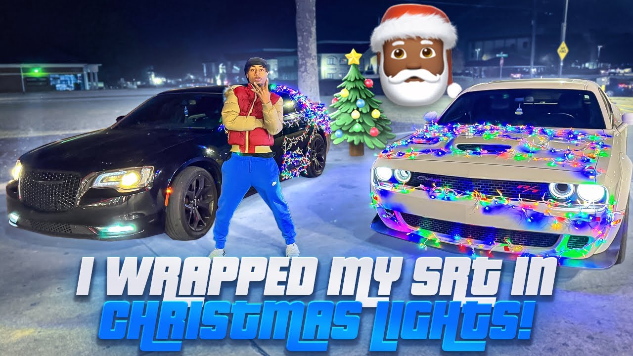 I WRAPPED MY HELLCAT IN CHRISTMAS LIGHTS !!🎅 - YouTube