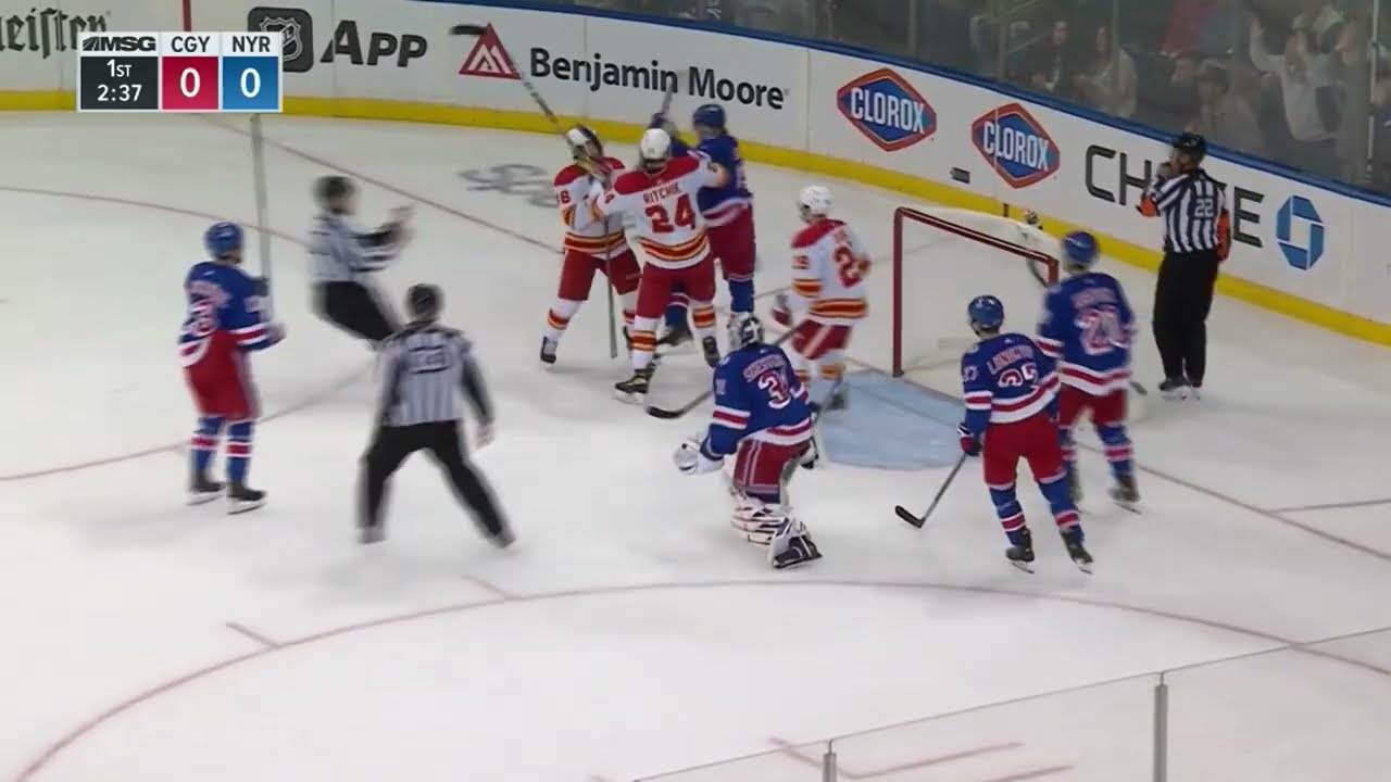 New York Rangers and Calgary Flames Scrum - YouTube