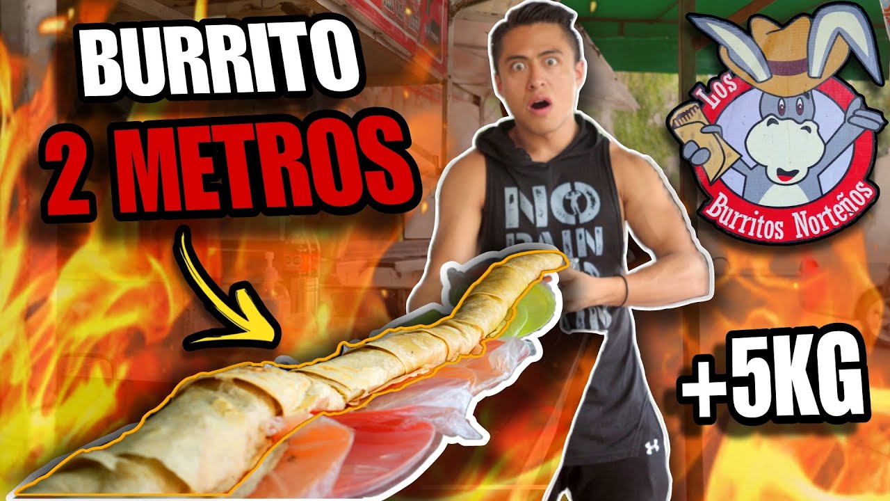 ME COMO BURRITO DE 2 METROS EN 1 HORA (NUEVO RÉCORD) | *BURRITOS GRATIS ...