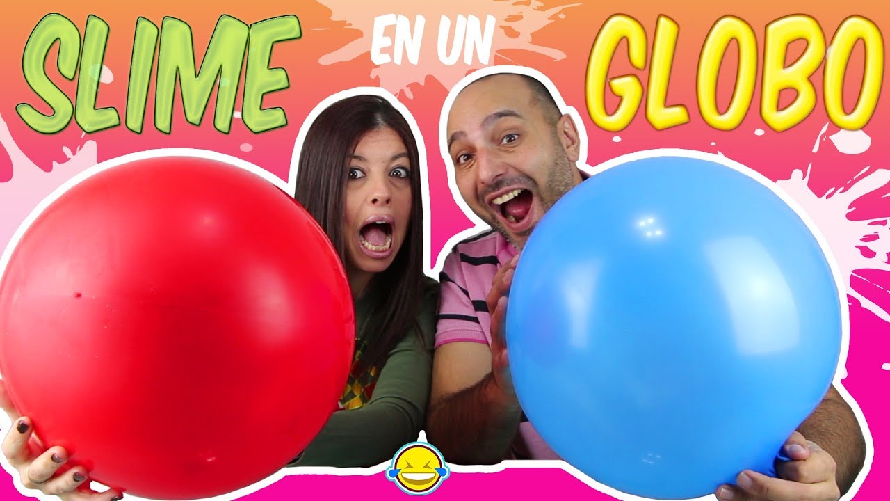 Haciendo Slime Dentro De Un Globo Gigante Making Fuffly And Crunchy