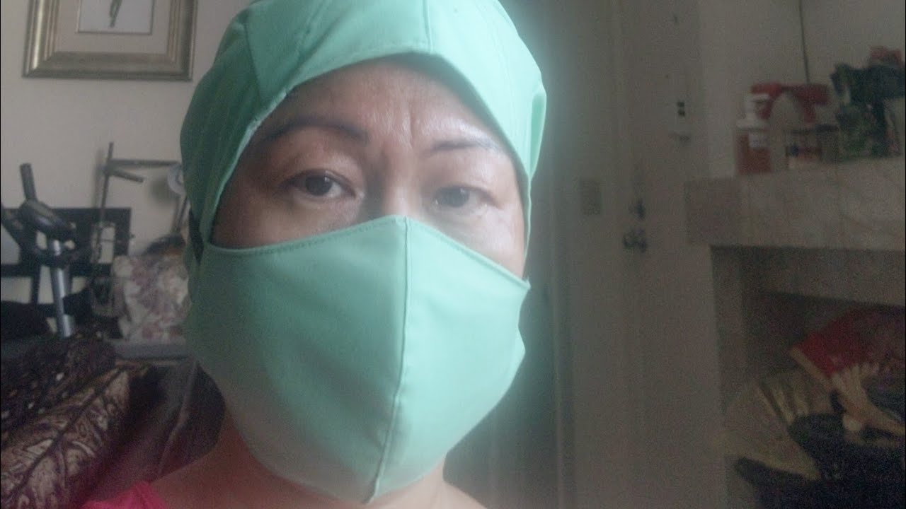 #How to make a sets of head cap and mask for health care. - YouTube