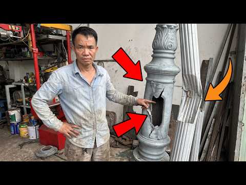 Restored: Street Lamp Post Destroyed by Vehicle Collision — Back to Original!
