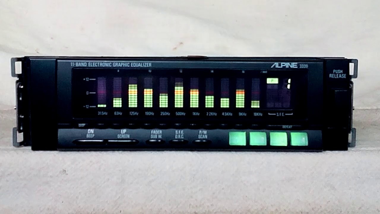 Vintage Alpine 3339 EQ 11 band spectrum analyzer #3 old school rare ...
