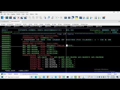 COBOL EDITED PIC Clause: + - CR and DB Usage - YouTube