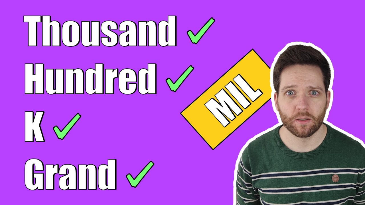 4 maneras de decir MIL en inglés · Números en inglés - YouTube