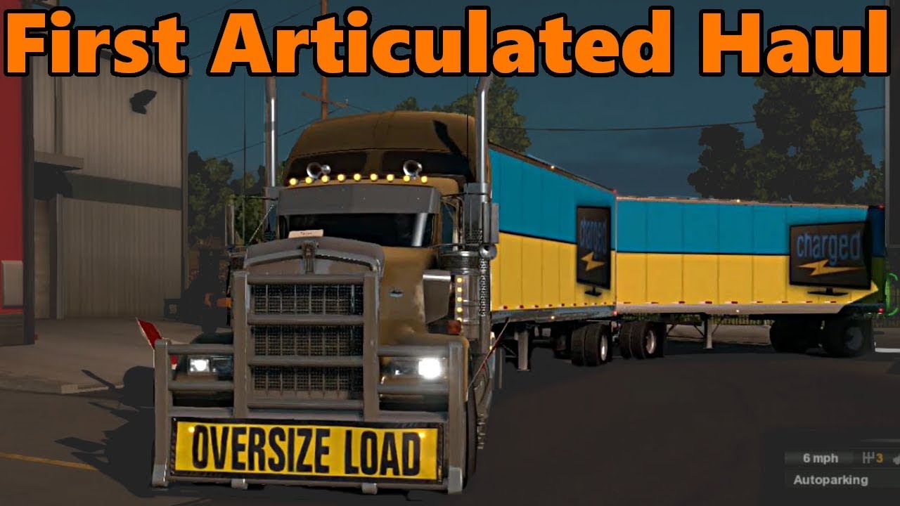 American Truck Simulator | First Articulated Trailer Delivery - YouTube