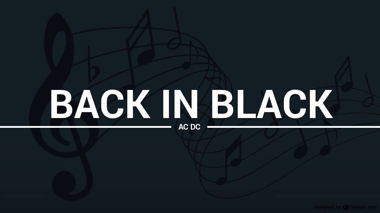 AC DC - Back in Black (lyrics, karaoke, cover) - YouTube