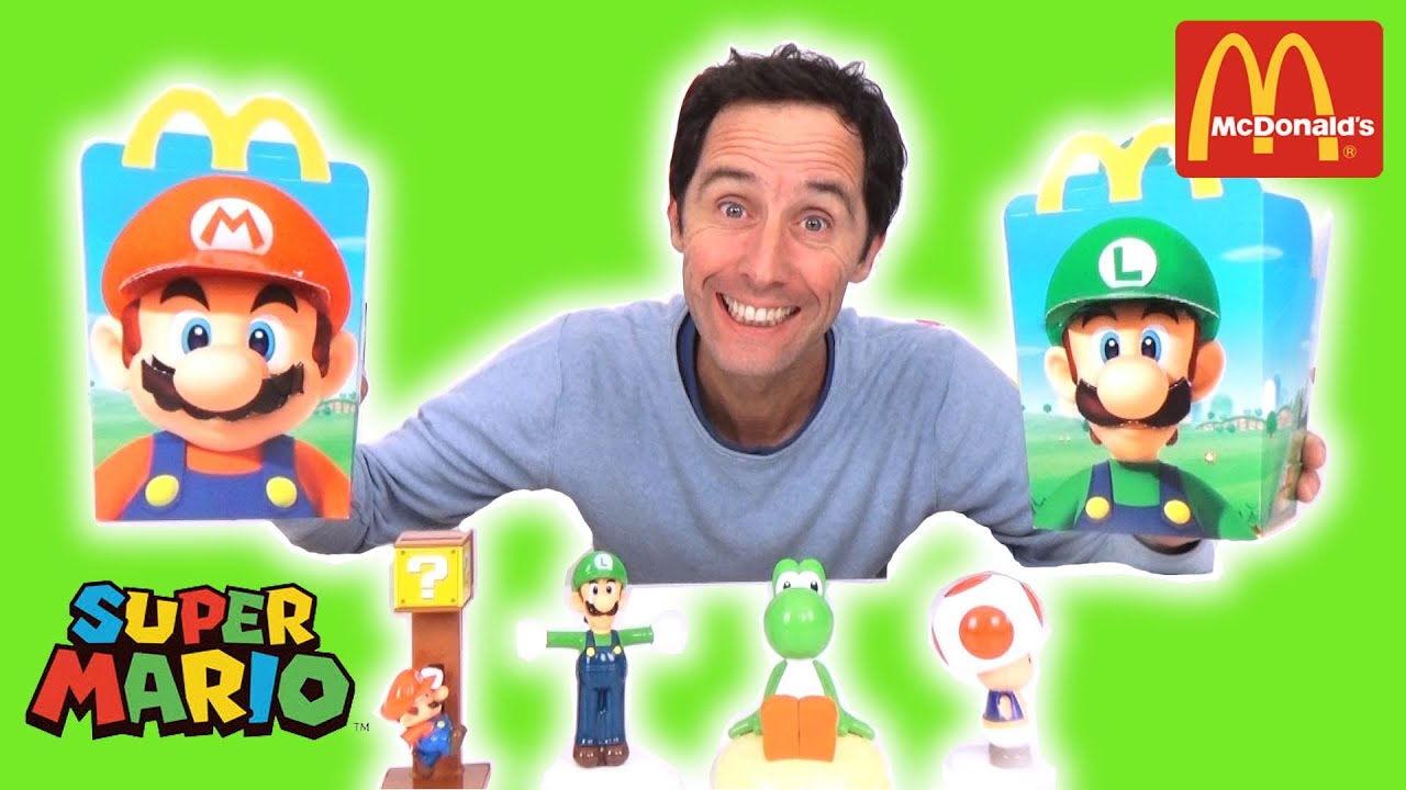 NINTENDO SUPER MARIO SET 4 jouets McDONALDS HAPPY MEAL 2016 Demo review ...