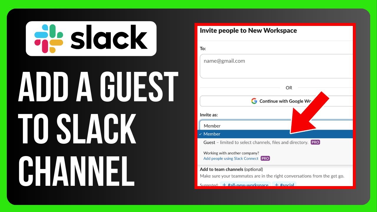 How to Add a Guest to a Slack Channel - YouTube