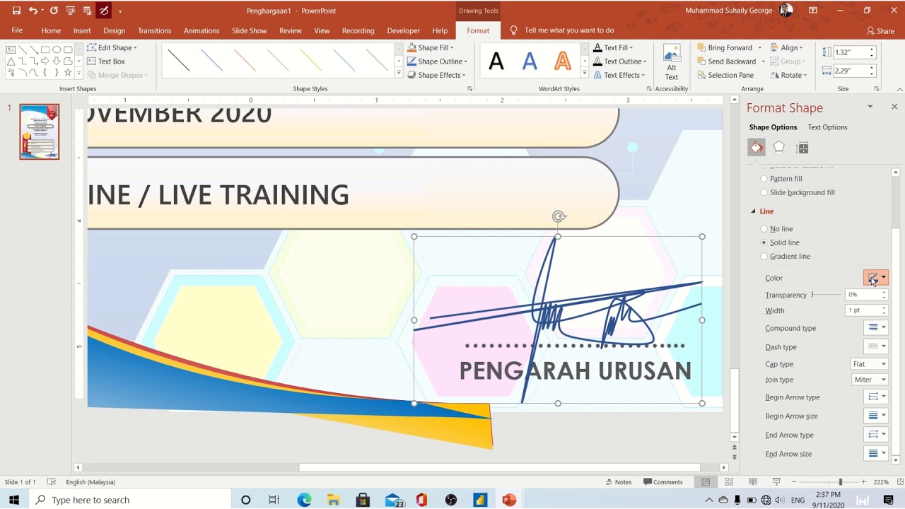 Make Digital Signature on PowerPoint - YouTube