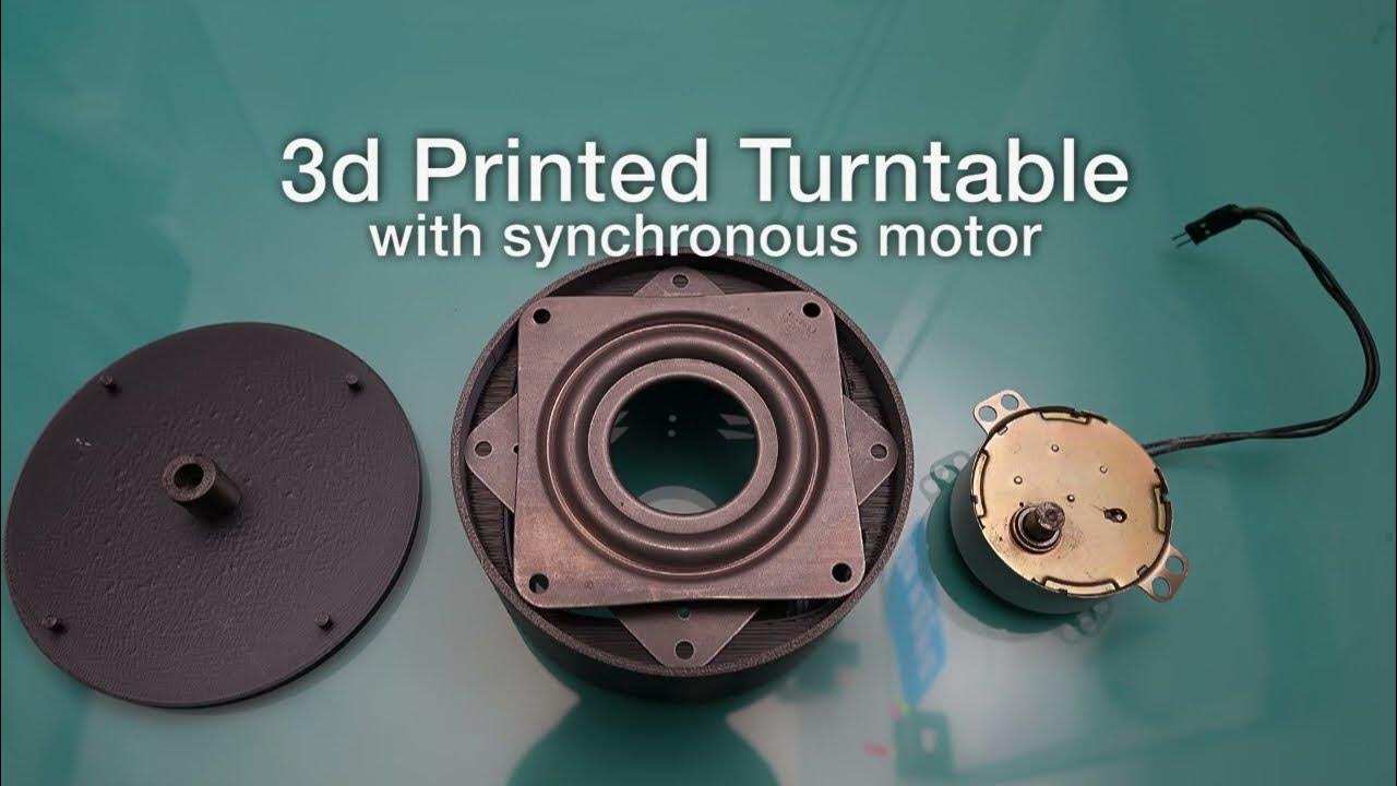 3d Printed Turntable Using Synchronous Motor To Display Your Collectibles - YouTube