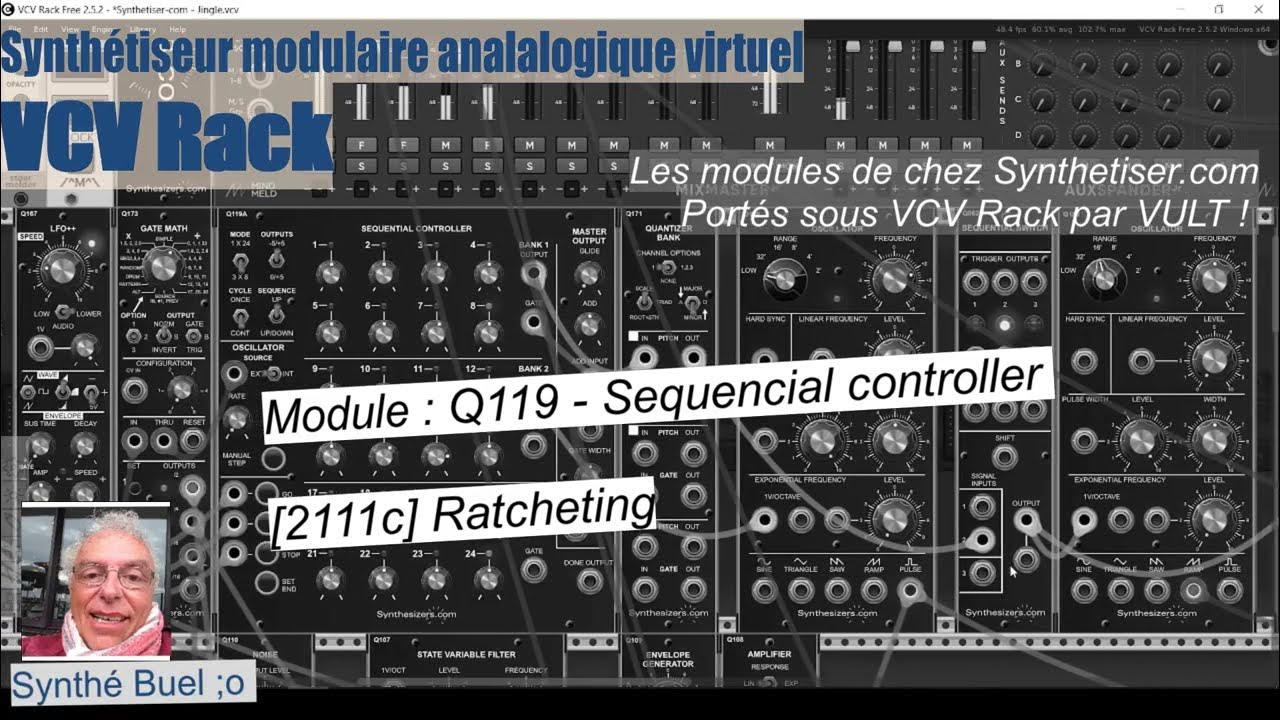 VCV Rack - [2111c] Q119 - Sequencer - Ratcheting - YouTube